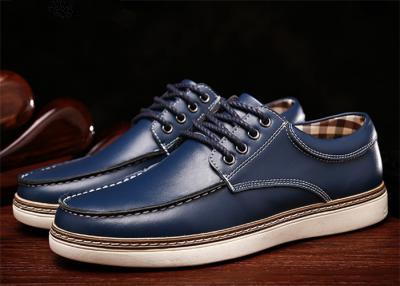 China Round Toe Formal Dress Shoes Mens Leather Lace Up Shoes Water Resistant for sale