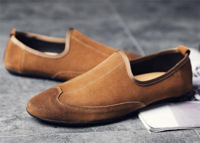 China Lightweight Mens Summer Loafers Shoes , Wingtip Mens Suede Driving Shoes for sale
