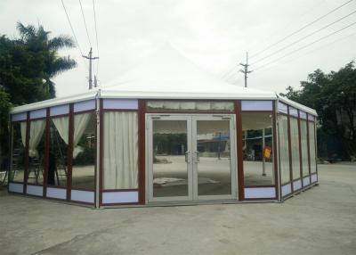 China Octagonal Marquee Party Tent Wood Grain -30 To 70 °C Temperature Resistance for sale