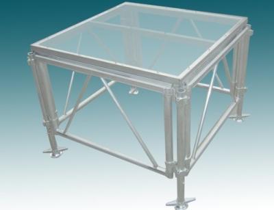 China Transparent Square Aluminum Stage Platform 500 Kgs / M2 Loading Capacity for sale