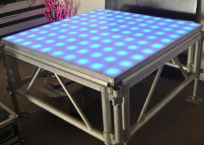 China Colorful Aluminum Stage Platform , Movable LED Dancing Floor 4 * 4 Ft Size for sale