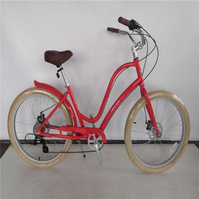 Cina 26x3 pollici Unisex Step Through Aluminum Frame 3 Speed Beach Cruiser Bike in affitto negli Stati Uniti in vendita