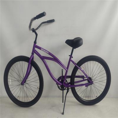 Cina Capacità di carico 150KG bici da crociera femminile single velocità bicicletta da spiaggia donna urbana 26 pollici in vendita