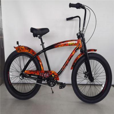 China 15KG Fat Tire City Bike Inner 3 Speed 3.0" Vintage Adults Beach Cruiser Bike 24 Inch for sale