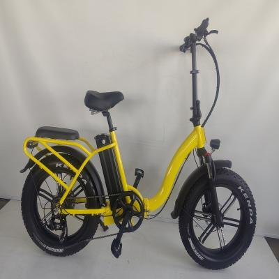 China Kenda 20*4.0 Tire and Wellgo Pedal 48V 750W Folding Electric Bike for Beach Cruiser for sale
