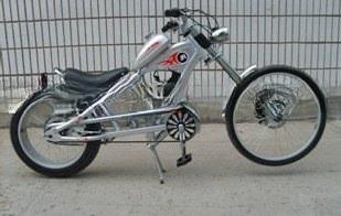 Cina 23kg Peso 24 pollici Gas Motor Chopper Bike per adulti Motore da 48cc e certificazione CE in vendita
