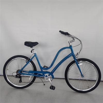 Cina Leggero alluminio unisex passo attraverso 8 velocità donna ibrida Beach Cruiser Bicicleta Bicicleta 26 pollici in vendita