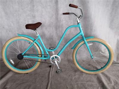 Cina Leggero alluminio unisex passo attraverso 8 velocità donna ibrida Beach Cruiser Bicicleta Bicicleta 26 pollici in vendita