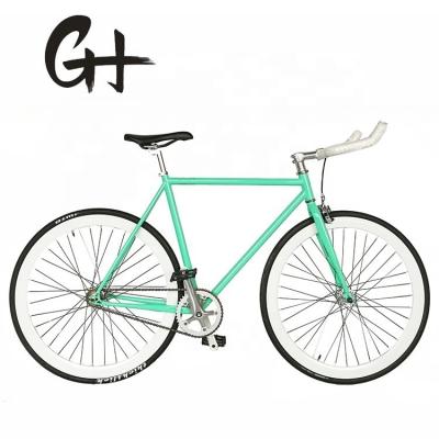 China 700C Green Color Fixies Gear Bike American Bike with Hard Frame Non-rear Damper for sale