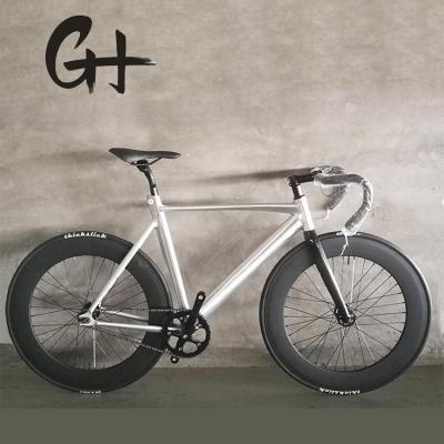 China 700C CE Light Weight Aluminum 7075 Frame Carbon Fiber Fork Single Speed Fixed Gear Bike for sale
