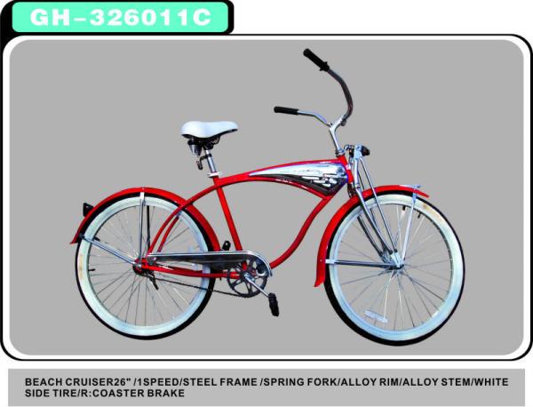 Quality 26" Spring Suspension Fork Beach Cruiser Bike Vintage City Bicycle with CE for sale