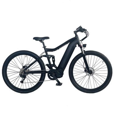 China 26*4" Tire Width 48V 1000W 17AH BAFANG Middle Motor Electric Full Suspension Mountain Bike for sale