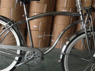 Cina 1.8m Lunghezza 160kg Capacità di carico 26 pollici Chrome Single Speed Beach Cruiser uomo Bicicleta in vendita