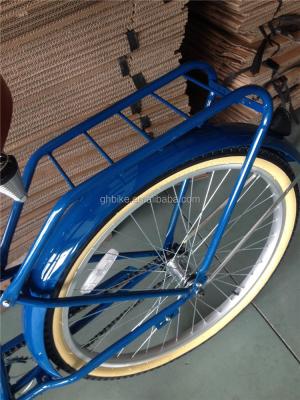 Cina 26 pollici uomo Beach Cruiser Bike con porta posteriore e Single Speed Hard Frame Steel in vendita