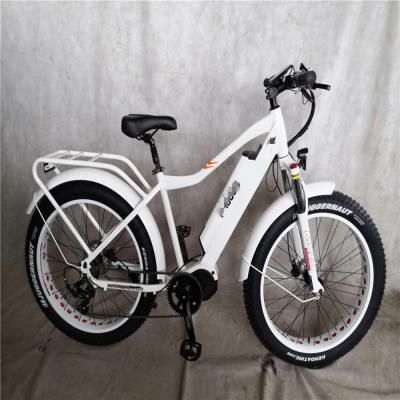 China Adult Fat Tyre Cycle E Ebike Electric Bike 48V 1000W 21A Central Mid Drive Motor 26 Inch for sale