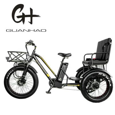 Cina Tubo in basso 48V 750W 17AH Batteria al litio 45KM/h bafang Motor anteriore triciclo elettrico passeggeri in vendita