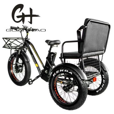 Cina Tubo in basso 48V 750W 17AH Batteria al litio 45KM/h bafang Motor anteriore triciclo elettrico passeggeri in vendita