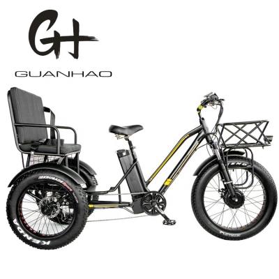 Cina Tubo in basso 48V 750W 17AH Batteria al litio 45KM/h bafang Motor anteriore triciclo elettrico passeggeri in vendita