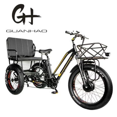Cina Tubo in basso 48V 750W 17AH Batteria al litio 45KM/h bafang Motor anteriore triciclo elettrico passeggeri in vendita