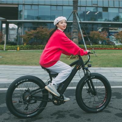 China 24Inch Fat 4.0 Tire 48V 1000W 50KM/H Full Suspension 21AH Electric Mountain Bike E-Bikes for sale