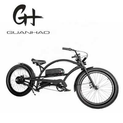 China Rear Hub Motor 24inch 48V 1000W 17.5AH EN15194 chopper beach cruiser Electric Bicycle for sale