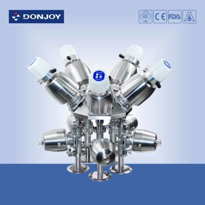 China SS sanitary Multiport pneumatic diaphragm valve with C - TOP for pharmaceutical industry for sale