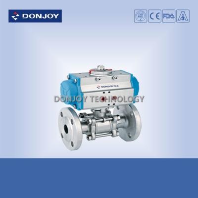 China Aluminum Pnuematic Flange ball valve Stainless steel CF8M/CF8 ANSI/ASME for sale