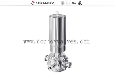 China 1/2"  Pneumatic 3 Way Ball Valves With Tri Clamp End for sale