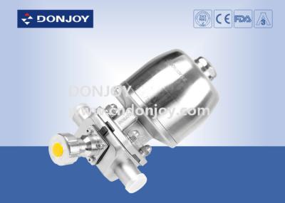 China Atuador de aço inoxidável que solda a válvula de diafragma sanitária pneumática de Multiport à venda