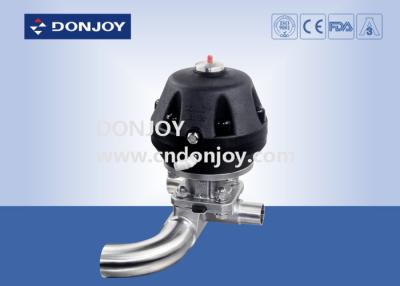 China Plastic Pneumatic U type driewegdiafragma klep volgens ASME BPE Te koop