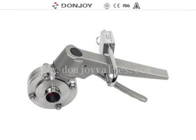 Cina Valvole a farfalla sanitarie della saldatura manuale con maniglia chiudibile a chiave di acciaio inossidabile la multi in vendita