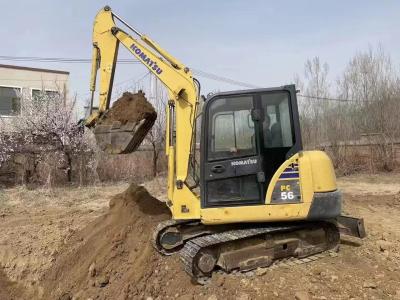 Cina Piccolo spostamento di escavatori Komatsu usati PC56 facile da usare in vendita
