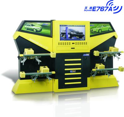China E767A Yellow CCD 3excel Wheel Aligner , Automotive Four Wheel Tire Alignment Computerized for sale