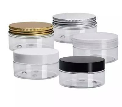 Cina Amber Wide Mouth Plastic Jar nera bianca con il coperchio di alluminio 60ml 100ml 200ml in vendita