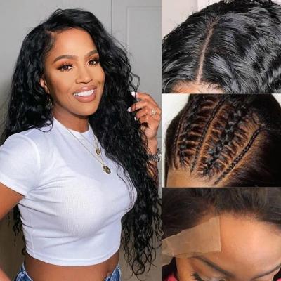 Cina Riccioli d'acqua Capelli umani Parrucche di pizzo svizzere/francese Estensioni imbattibili per la trasformazione finale dei capelli in vendita
