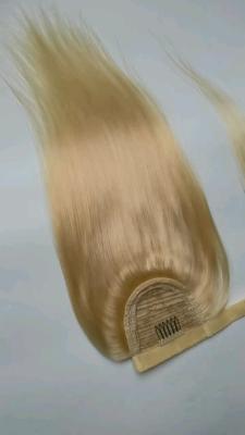 Cina Tessili senza sforzo Estensioni di capelli umani traspiranti per lo styling e perming Estensione di coda di cavallo Velcro in vendita