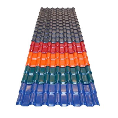 China Spaanse het Bamboegolf van ASA Synthetic Resin Roof Tile voor het Pakhuis van Villaloodsen Te koop