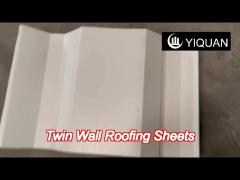 Golf van het de Muur Hol Dak van pvc Tweelingblad 10mm Dikte voor de Chemische Installatie van de Muurbekleding