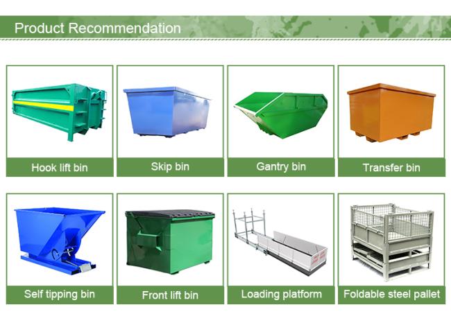 20/30/40 Yard Roll Off Dumpster Corrosion-Proof Steel Design Ideal for Roofing, Landscaping & Municipal Projects 5