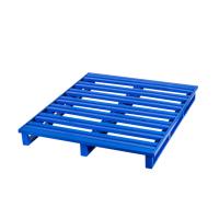China Customized Size Four Way Entry Steel Reinforced Stackable Double Faced Transport Pallet Stackable for Space Efficiency for sale