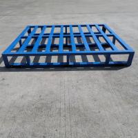 China Customized Size Four Way Entry Steel Reinforced Stackable Double Faced Transport Pallet Stackable for Space Efficiency for sale