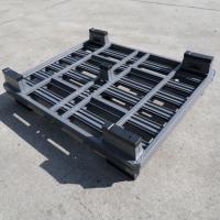 China Customized Size Four Way Entry Steel Reinforced Stackable Double Faced Transport Pallet Stackable for Space Efficiency for sale
