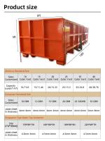 China Waste Sorting And Recycling Hook Lift Bin Customized Garbage Bin Container for sale