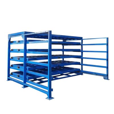 China 6 Layers Heavy Duty Stacking Shelves Manual Warehouse Storage System Customized Size for sale