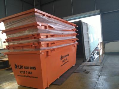 China 6 Cubic Metre Green Waste Skip Bin Custom NO leakage welding for sale