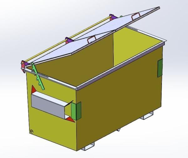Quality Garbage Management Recycling Front Lift Bin Industrial Waste Skip Dumpster for sale