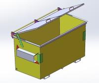 China 20 Yard Waste Open Top Skip Bin For Construction Waste Collection for sale