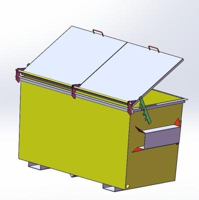 China Waste Treatment Front Lift Bin Skip Bins Front Load Garbage Bins Customized for sale