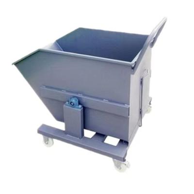 China Highly Efficient Steel Metal Self Tipping Bin Automatic Dumping Trash Can for sale