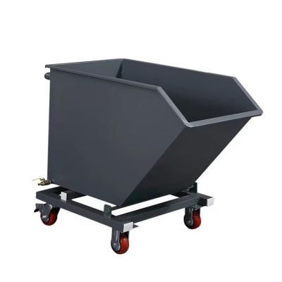 China Heavy Duty Forklift Tipping Bin With Precision Tilt Mechanism for sale
